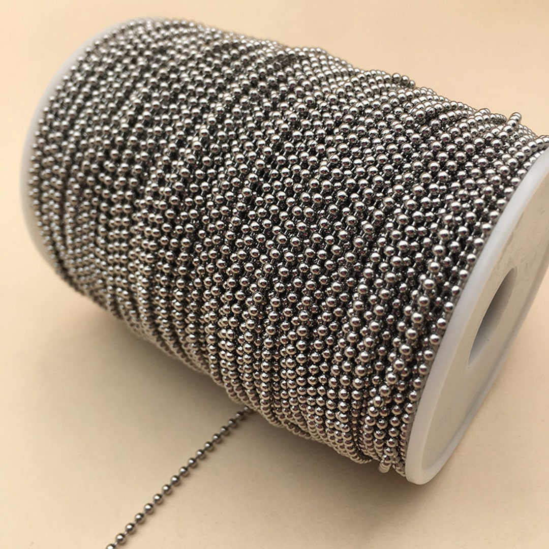 5 Meters/lot Stainless Steel Beaded Ball Chains for DIY Link Chain ...