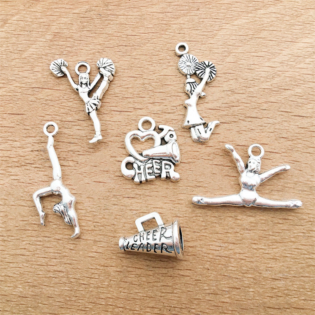 10/20/30pcs Cheerleader Megaphone Charms Antique Silver Tone for DIY ...