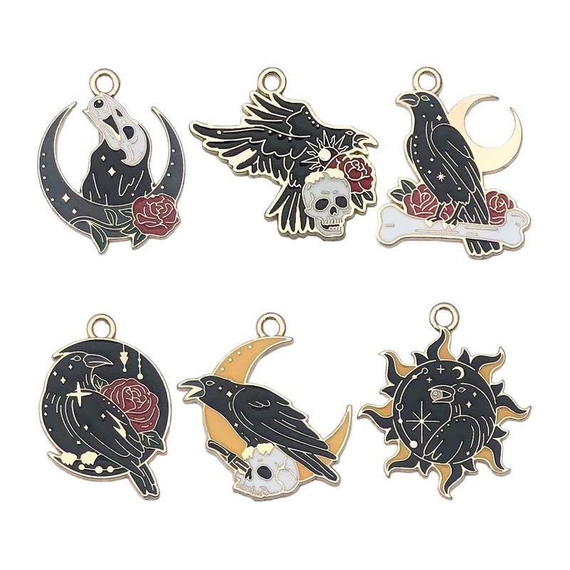 Crow Charm - Etsy
