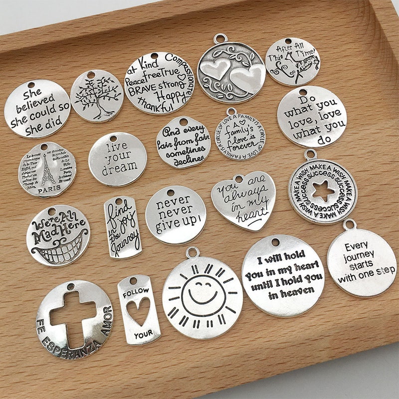 Word Charms - Etsy