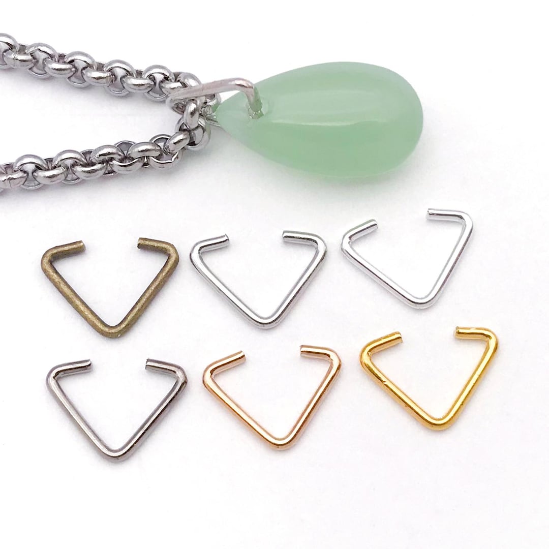 100/200/300pcs Metal Iron Triangle Clasps Buckle Connector Jump Split ...