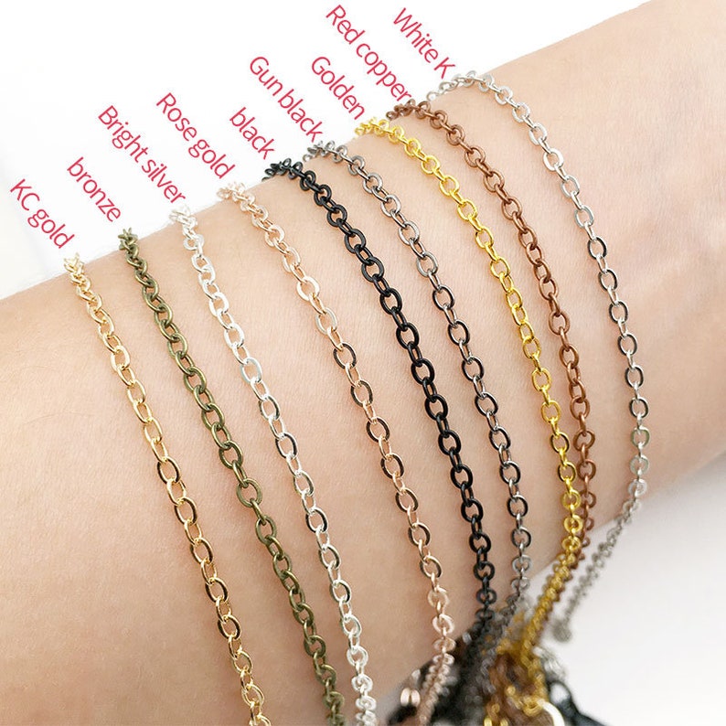 5 Meters/lot 2mm Cross Brass Chain for Jewelry Making Necklace Fashion ...