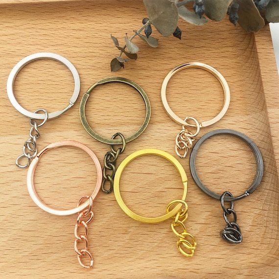 6 Color/15pcs Key Ring Keychain Findings Split Ring Keyring | Etsy