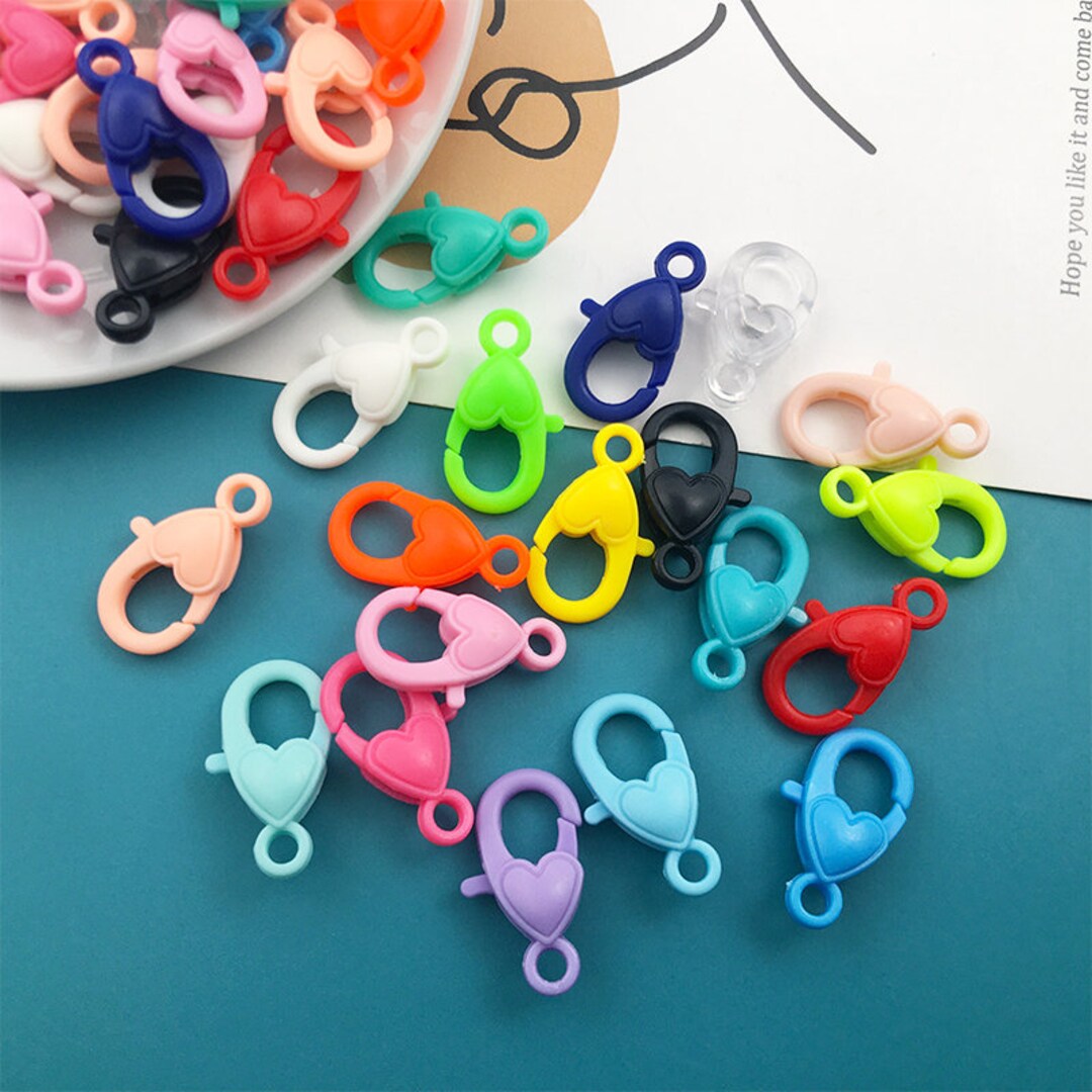 20/40/60pcs Mixed Color Small Plastic Lobster Clasp,glasses Chain ...