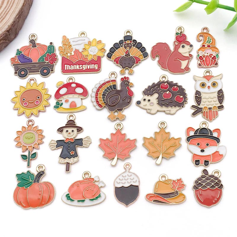 Thanksgiving Charms - Etsy
