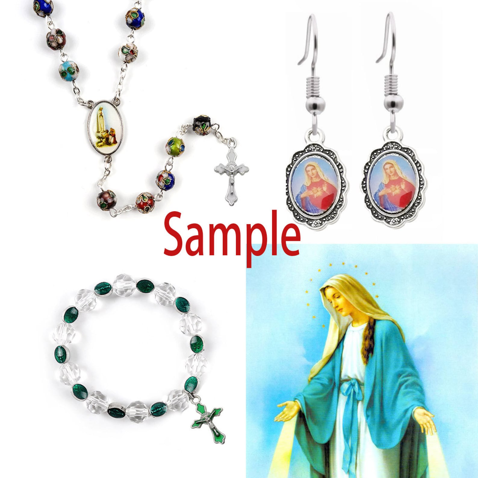 10/20/30pcs Mix Bulk Our Lady Medal Charm,religious Medal Pendant ...