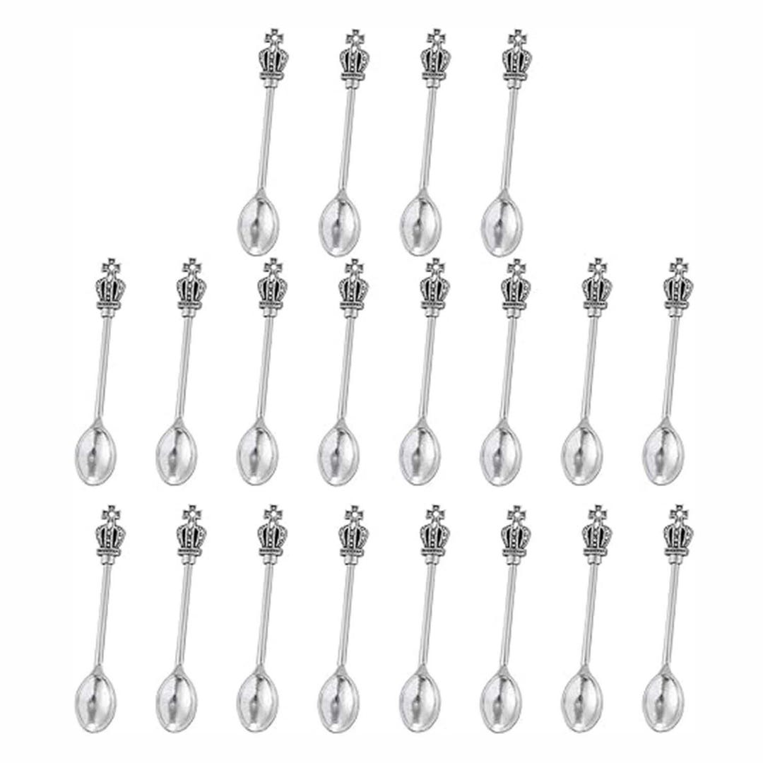5/10pcs 10*54mm Vintage Crown Table Spoon Design Charms Alloy Cutlery ...
