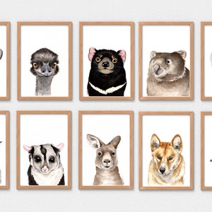 Set of 10 Australian Animal Prints Watercolour Australian Animals ...