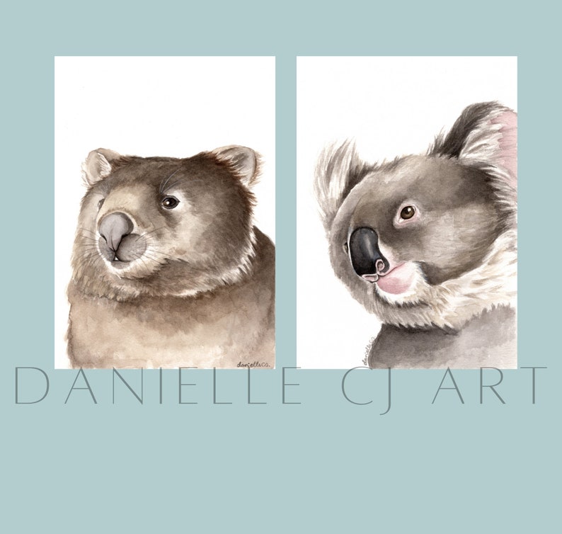 Set of 10 Australian Animal Prints Watercolour Australian - Etsy Australia