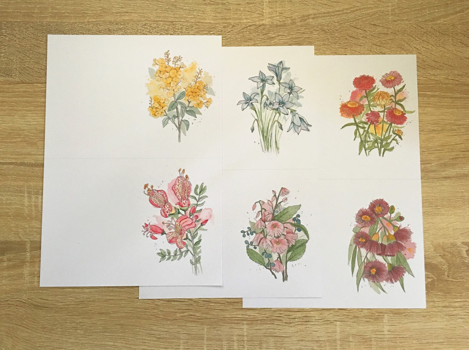 Digital Download - Native Australian Flower Card Templates: Watercolor ...