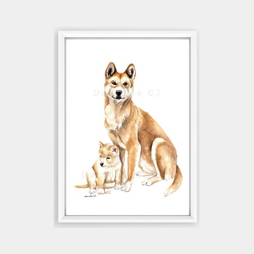 Baby Dingo Art Australian Nursery Print Baby Animal Print - Etsy