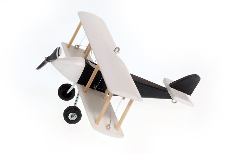 Hanging Airplane White Black Kids room Nursery Decor | Etsy