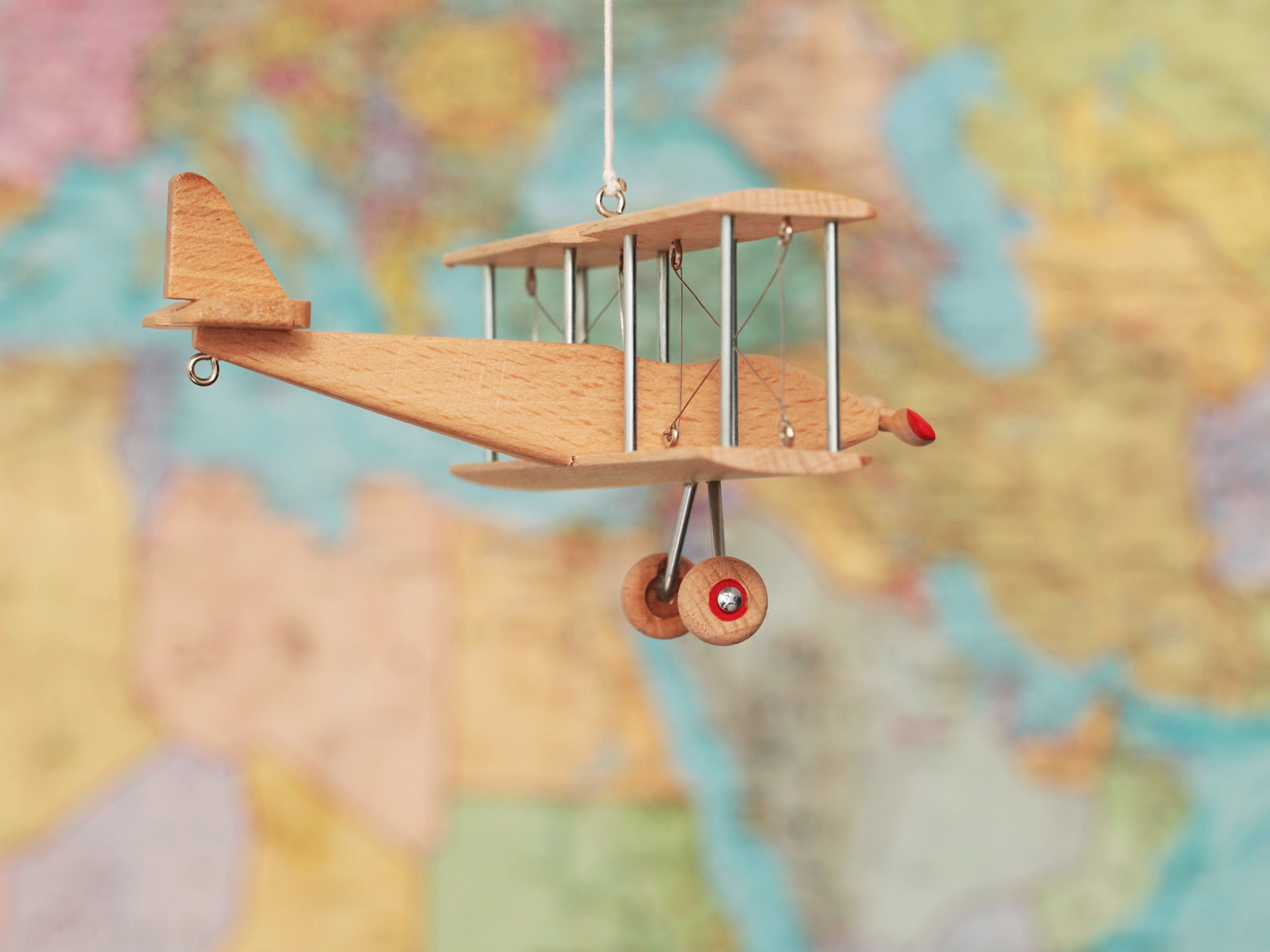 Beech Hanging Plane Airplane Mobile Decorative Wooden | Etsy