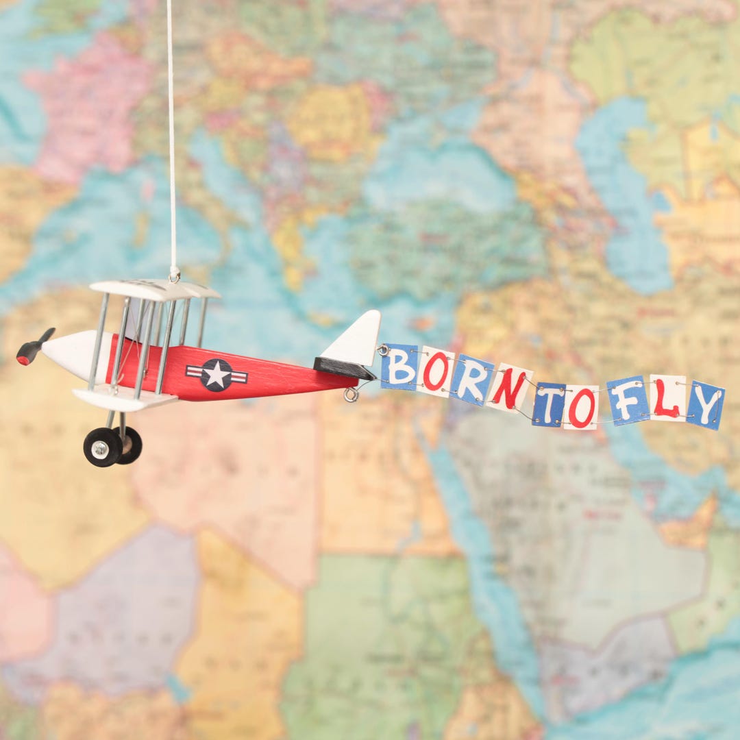 Personalized Wooden Plane With a Congratulatory Banner. Custom Hanging ...