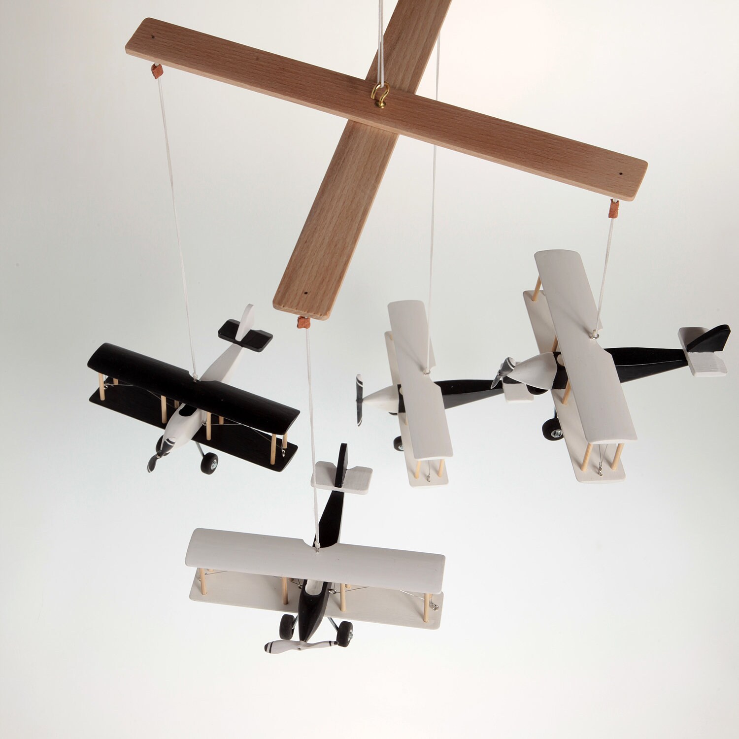 Airplane baby mobile 4 White Black Exclusive Hanging planes | Etsy