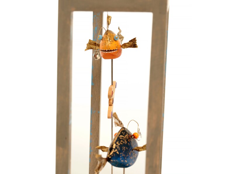 Wooden Anglerfish Diorama Sculpture Ocean Fish Display - Etsy