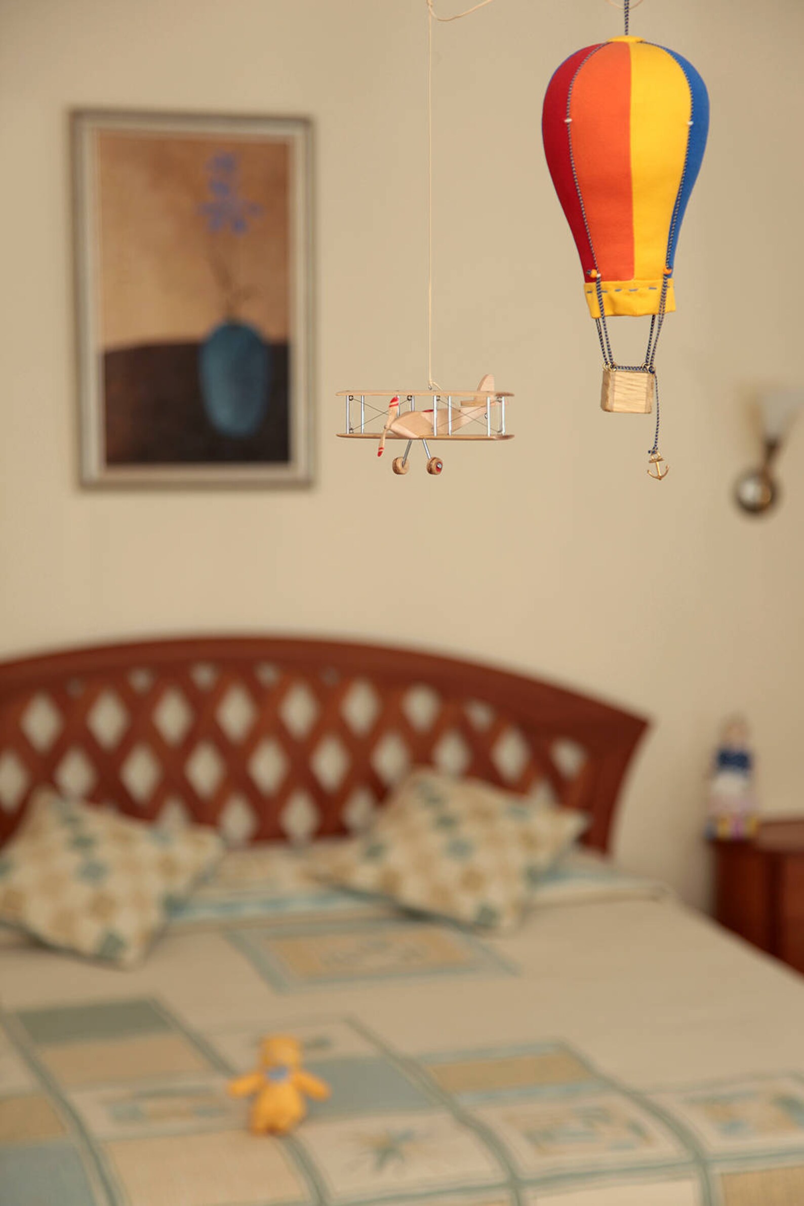 Beech Hanging Plane Airplane Mobile Decorative Wooden | Etsy