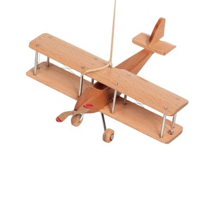 Personalized Wooden Biplane With Birthday Banner, Beech Hanging ...