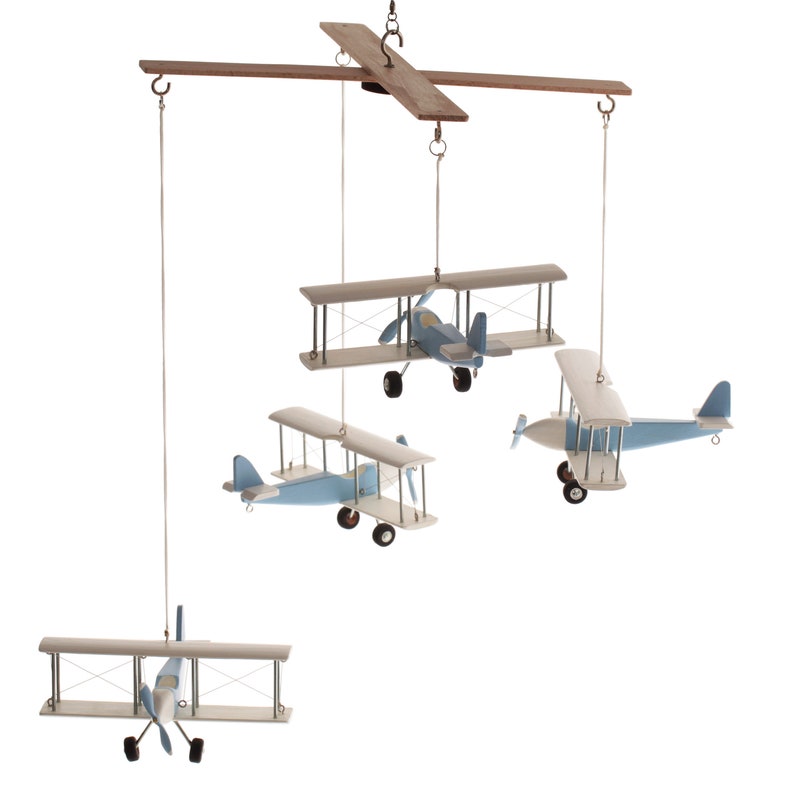 Blue Plane Mobile - Etsy UK