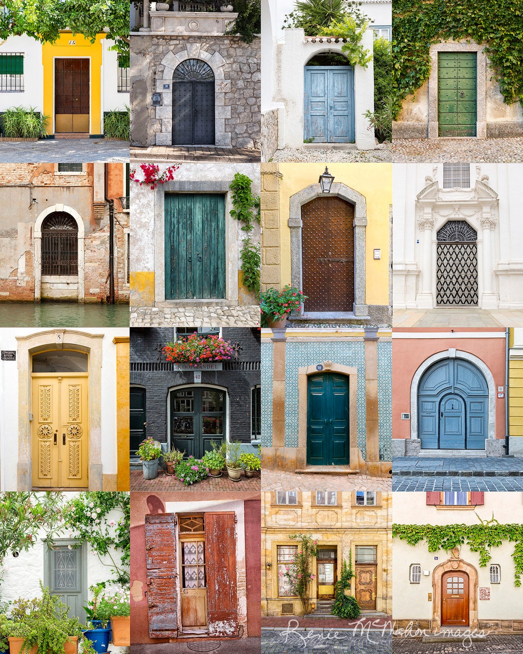 European Door Art, Door Photography, Colorful Wall Art, Large Wall Art ...