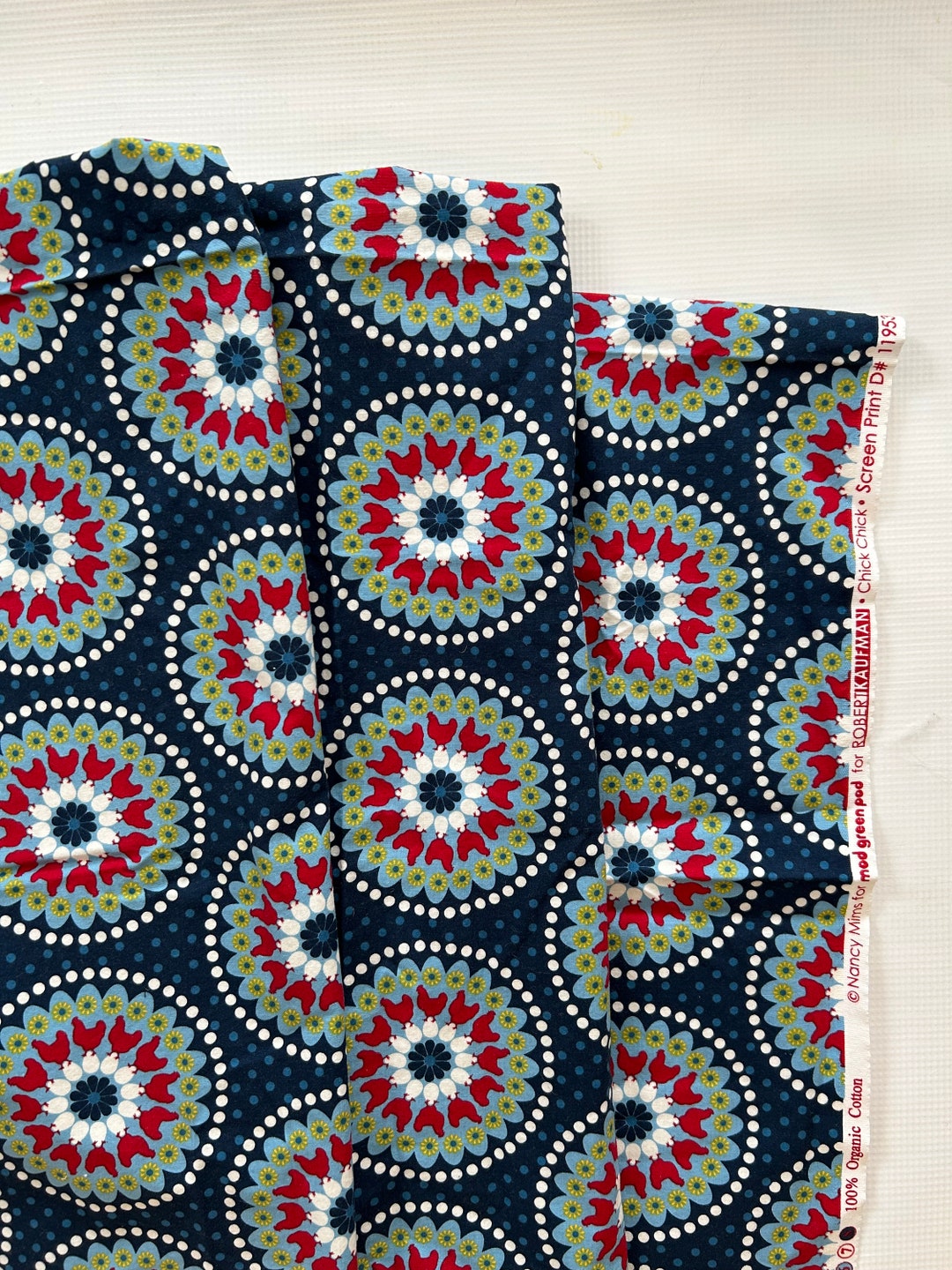 Chicken Fabric Organic Fabric Organic Cotton Fabric Robert Kaufman - Etsy