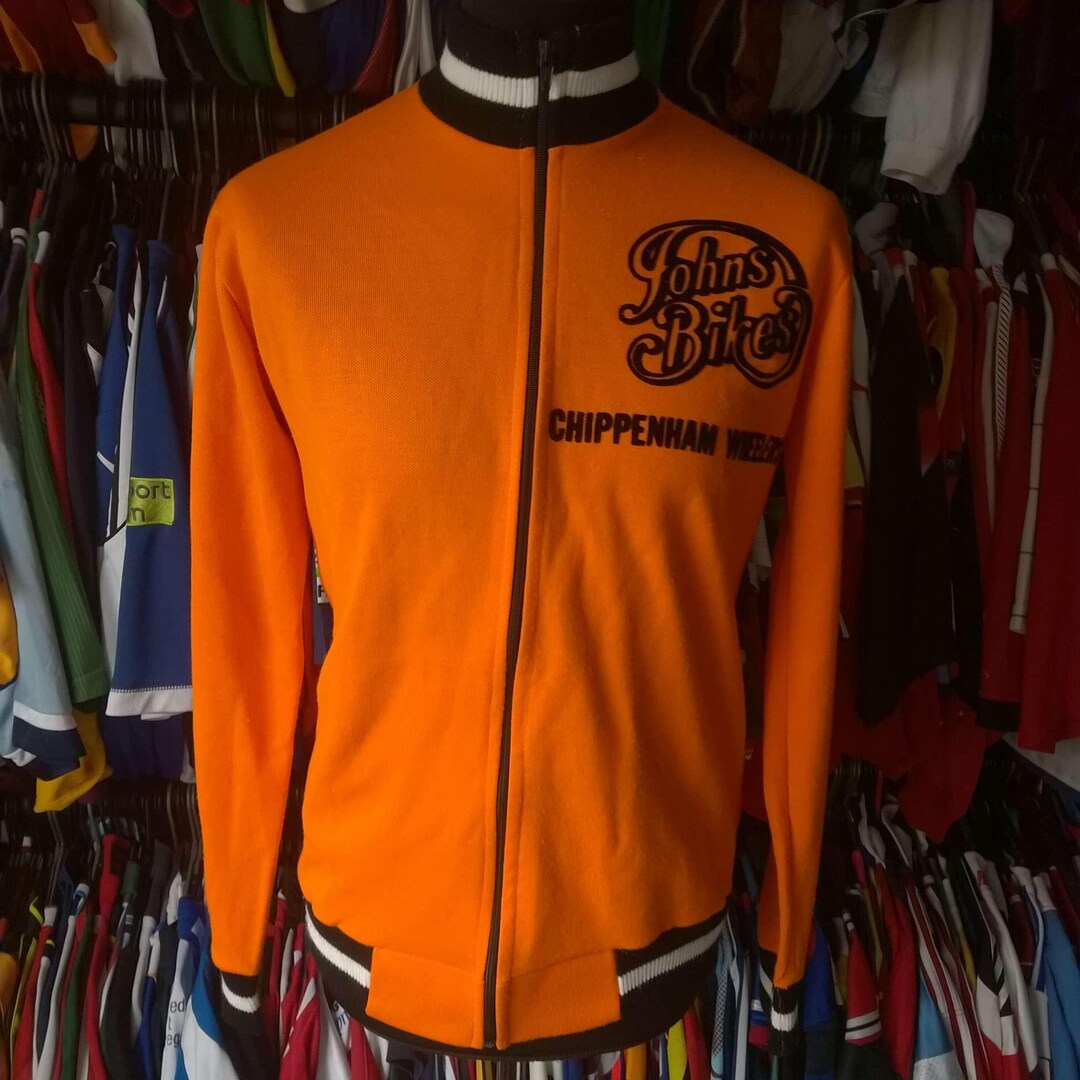 Chippenham Wheelers Track Top Cycling Shirt 1970s Vintage Monsanto Size ...