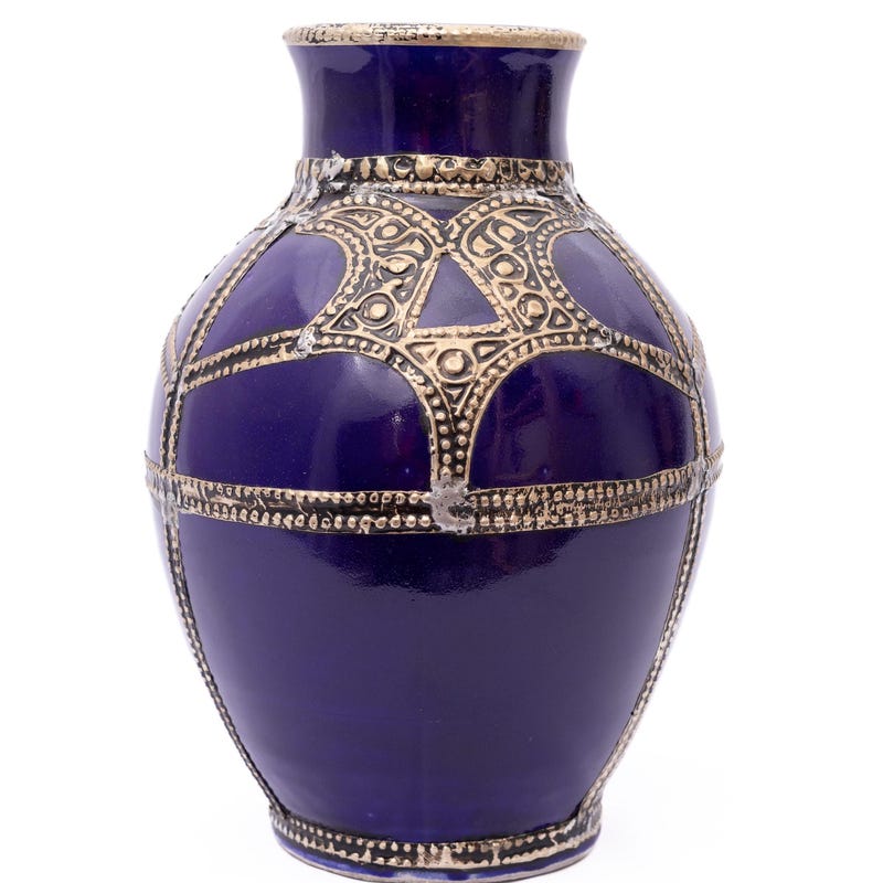 Handmade Vase Blue Red - Etsy UK