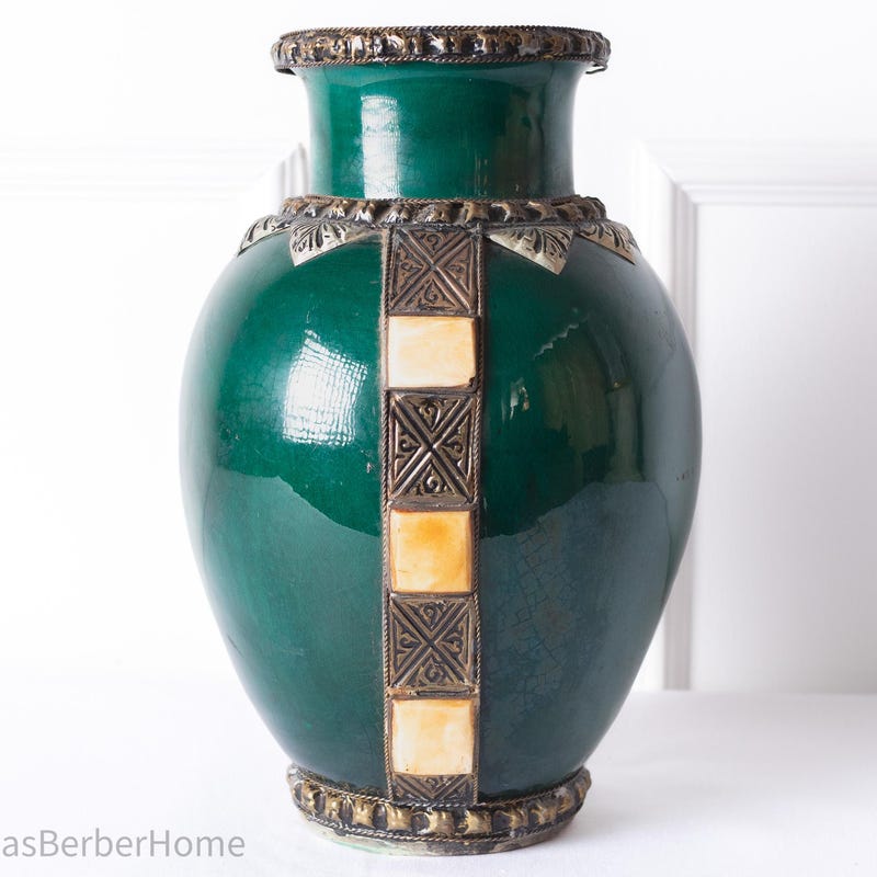 Green Ceramic Vase - Etsy