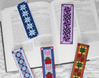 Plastic Canvas Pattern Download - Quilt Bookmarks for 7-count Canvas - Etsy