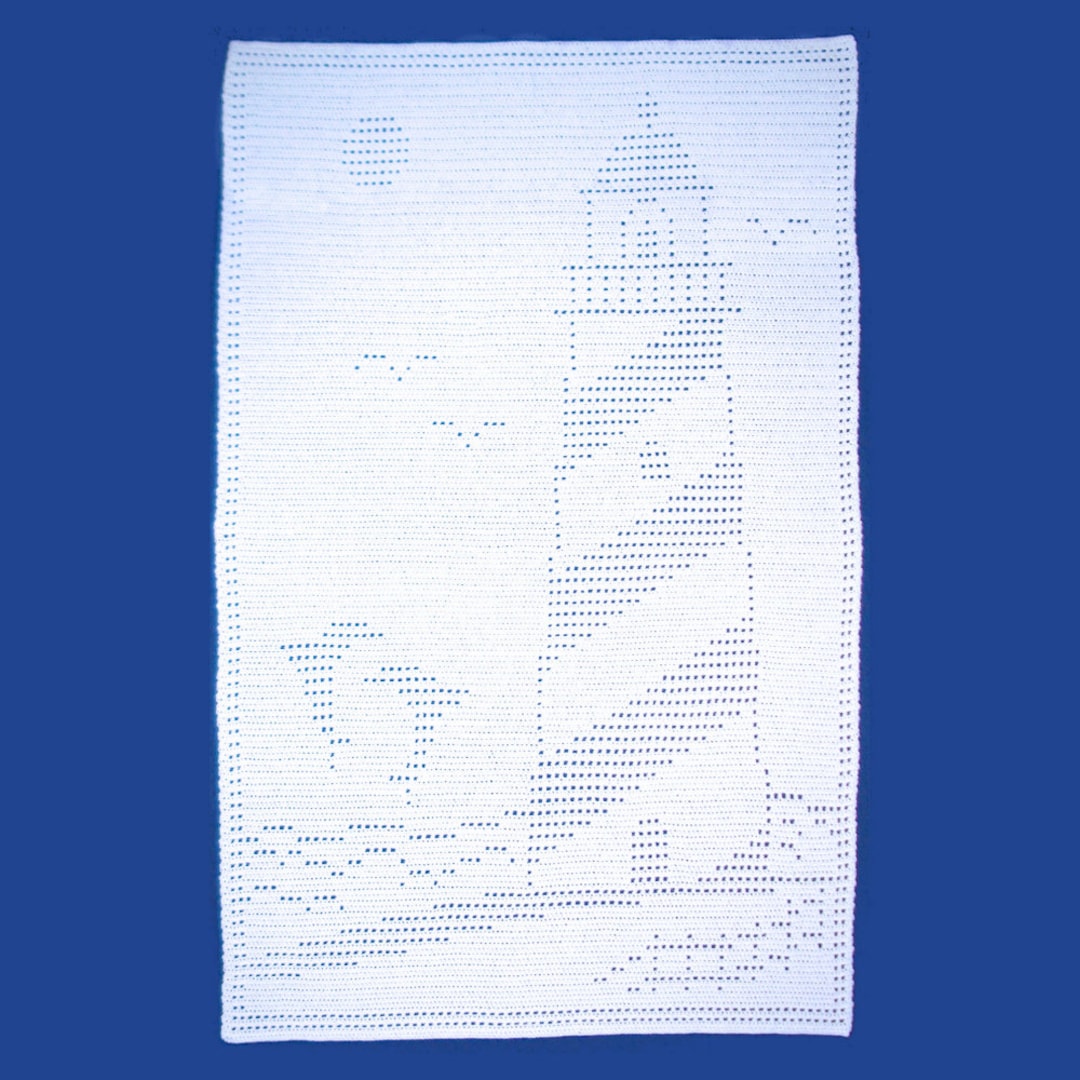Crochet Pattern Download - Easy Filet Lighthouse With Dolphins Afghan ...