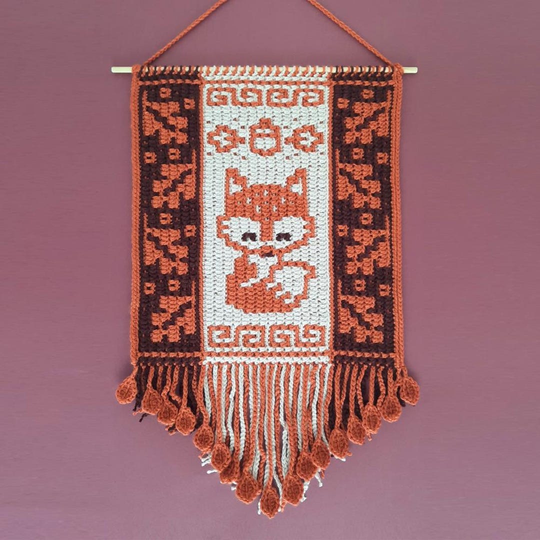 Crochet Pattern Download - Mosaic Fox Banner - Etsy