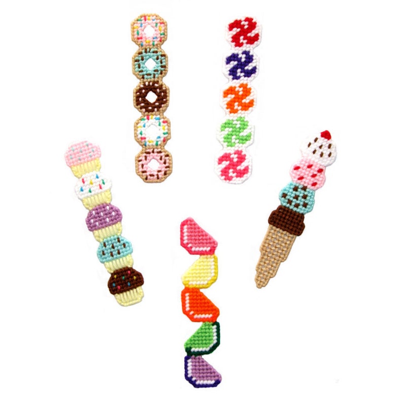 Plastic Canvas Pattern Download Sweet Treat Bookmarks | Etsy