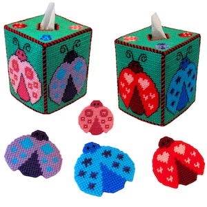 Plastic Canvas Pattern Download - Lovely Ladybugs Home Decor Set - Etsy