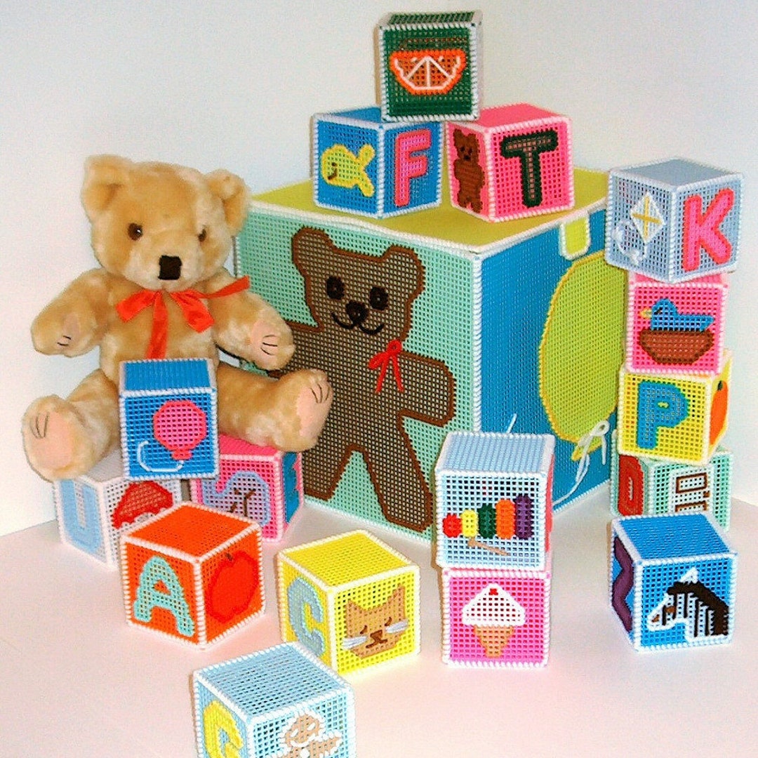 Plastic Canvas Pattern Download - Fun & Educational Alphabet Blocks ...