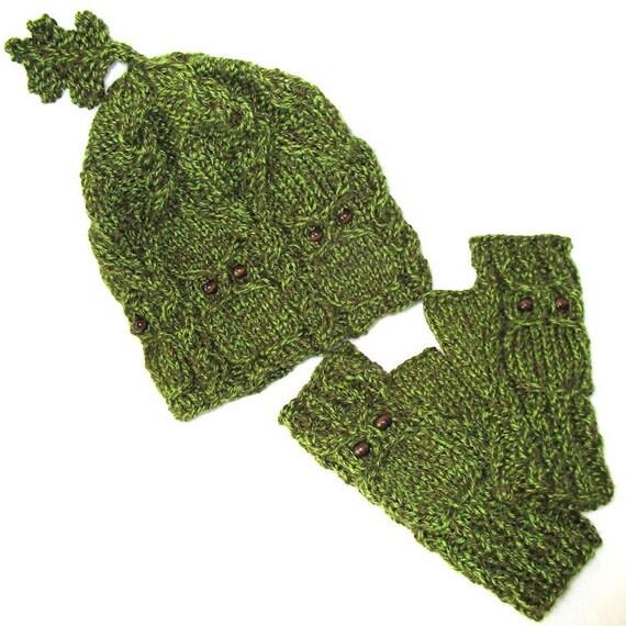 Knit Pattern Download Owls in the Oak Tree | Etsy