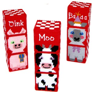 Plastic Canvas Pattern Download - Farm Buddy Mix & Match Blocks - Etsy