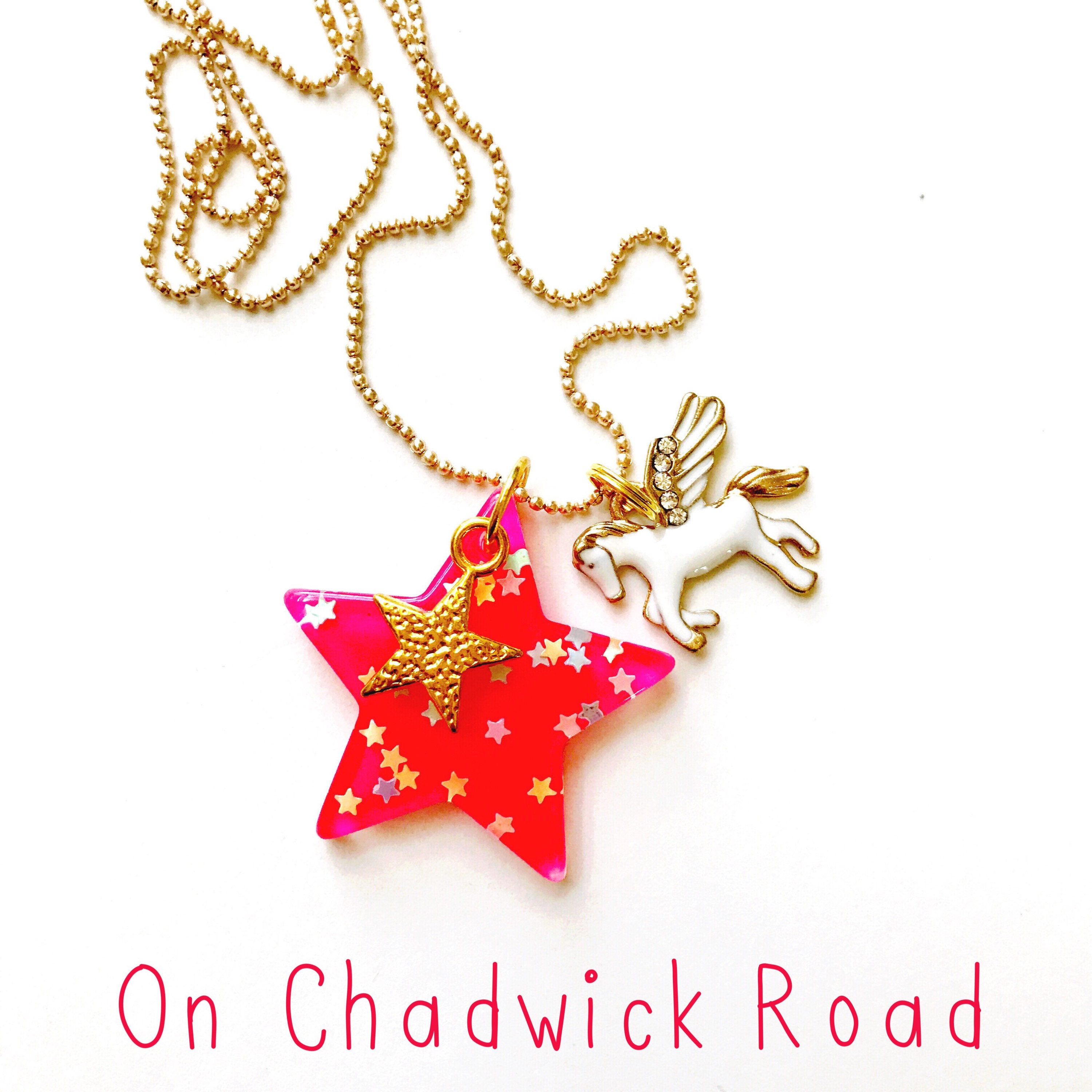 Glitter Star Ball Chain Necklace - Etsy