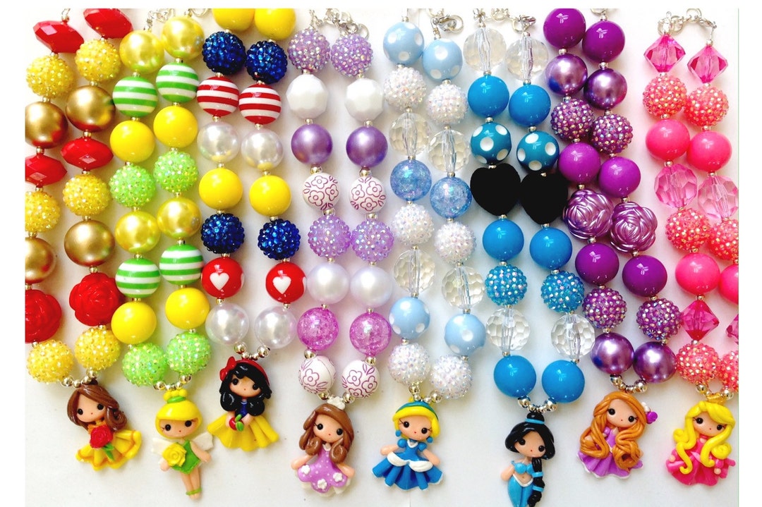 Princess Inspired Chunky Bead Necklace - Etsy