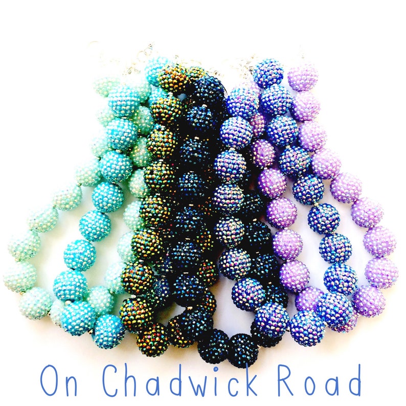 Sparkle Glam Chunky Bead Necklace - Etsy