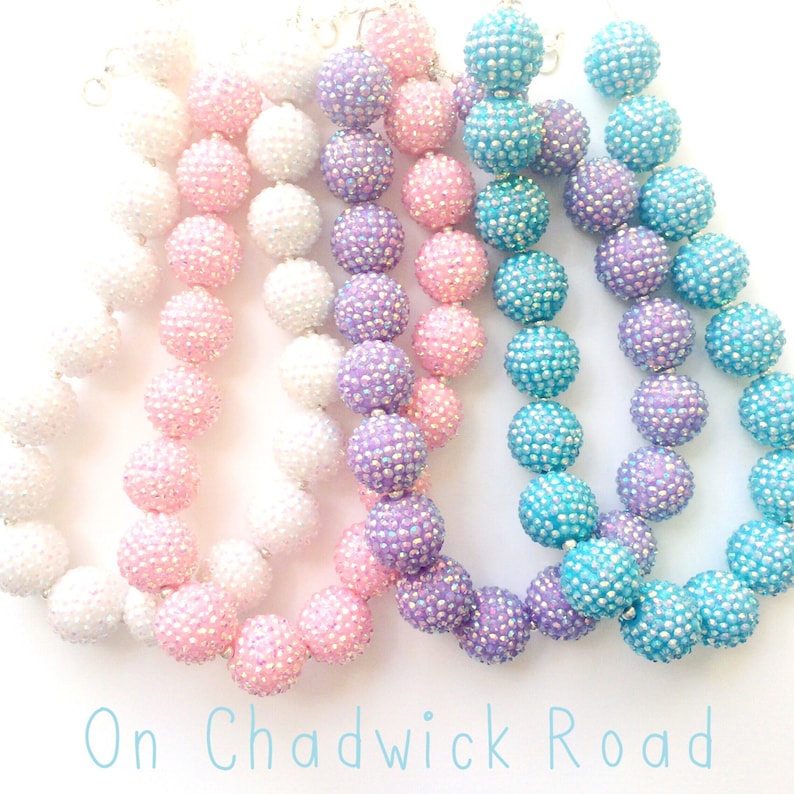 Sparkle Glam Chunky Bead Necklace - Etsy