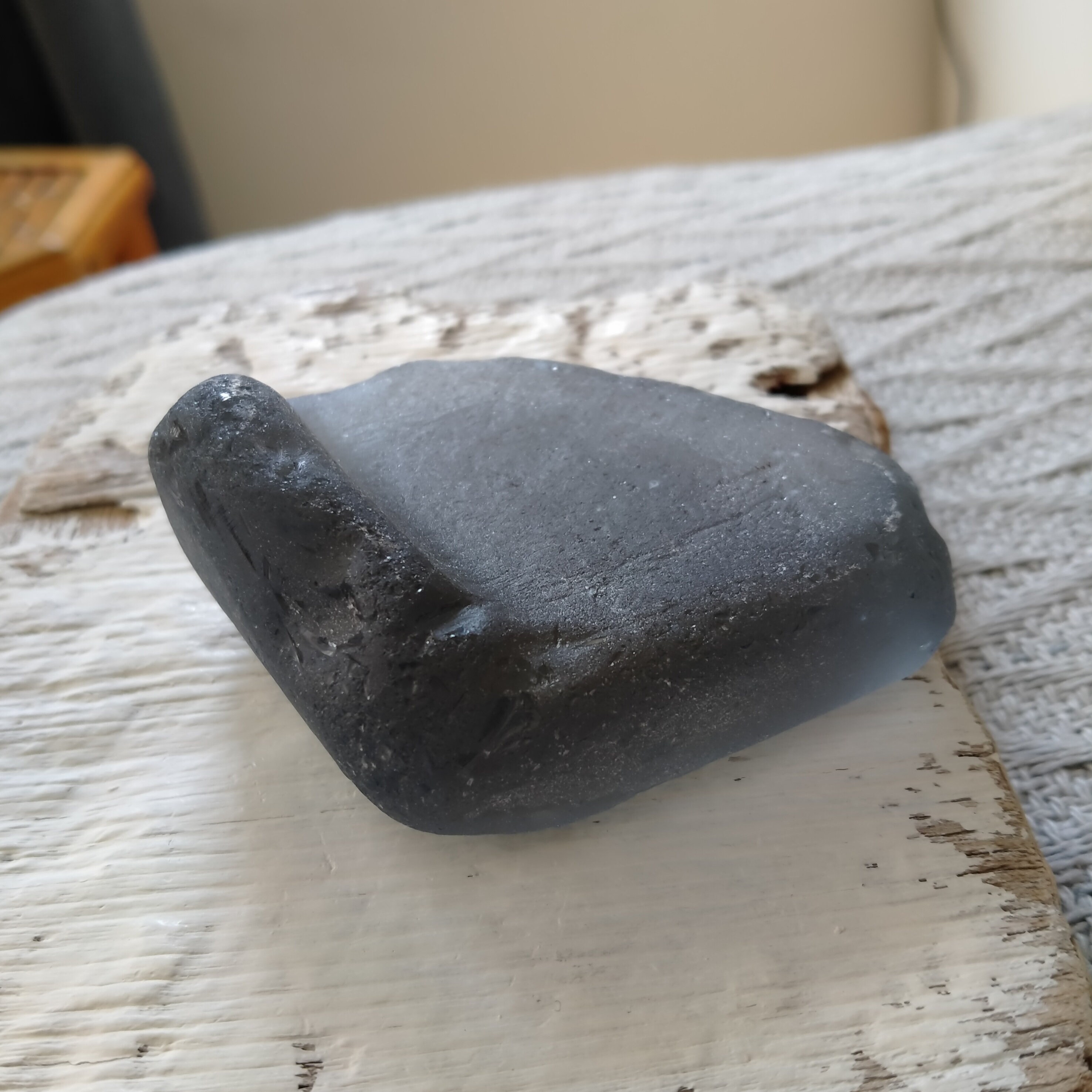 Huge Grey Sea Glass Paperweight Authentic Sea Glass Rare - Etsy