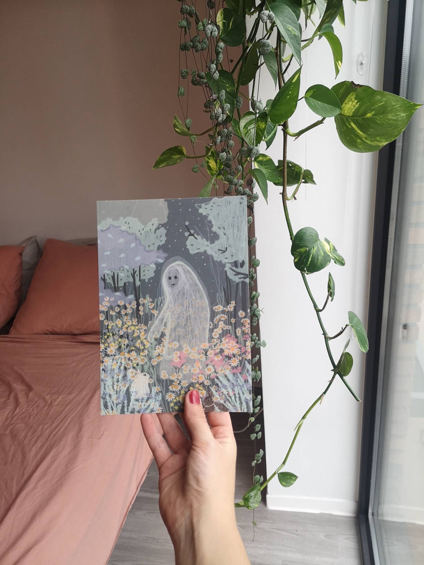 Goodnight Ghost Illustration / Greetingcard A5 | Etsy