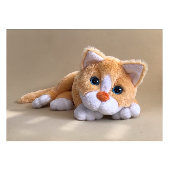 Yellow Cat Plush Plush Cat With Blue Eyes Handmade Soft Toy - Etsy
