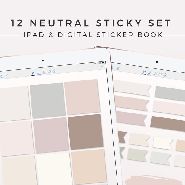CITY GREY Digital Sticky Notes Goodnotes Sticker Book Edition Neutral ...