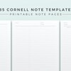 SIMPLE Cornell Note Template, Printable Note Inserts, Productivity Study Note, Study Journal ...