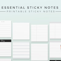 Minimalist Home Management Sticky Notes, 3x3 Planner Cards (PDF) - Etsy UK