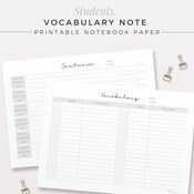 8 Tab Digital Language Study Notebook Vocabulary Language Learning ...