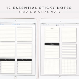 12 Essential Digital Sticky Notes iPad Sticky Note, Digital Planner ...