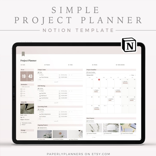 Project Planner - Etsy
