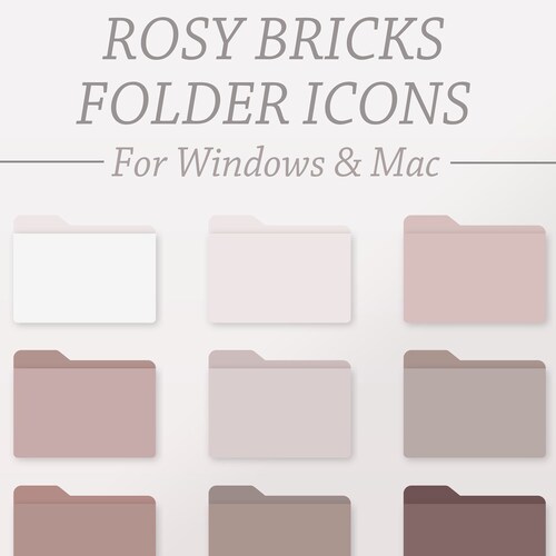 12 NEUTRAL Desktop Folder Icons Mac and Windows - Etsy